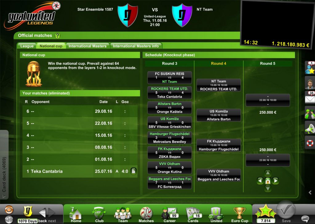 Manager Football - Le jeu de gestion footballistique en ligne.