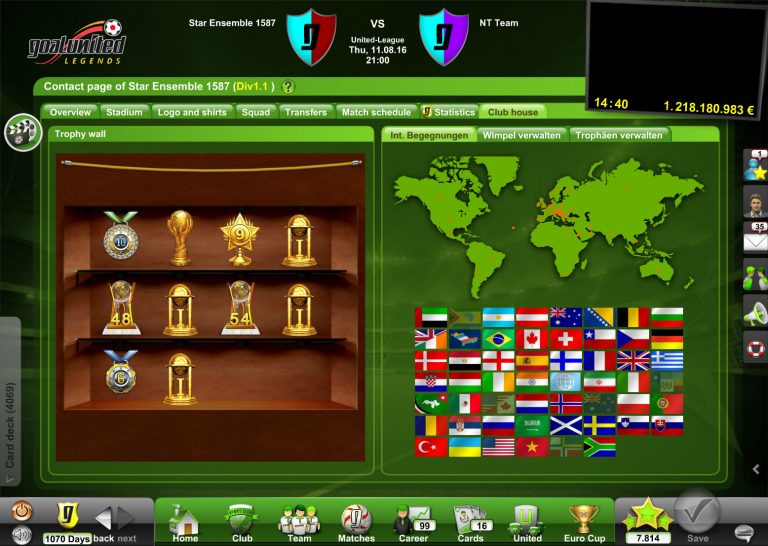 goalunited LEGENDS - The online football manager game!